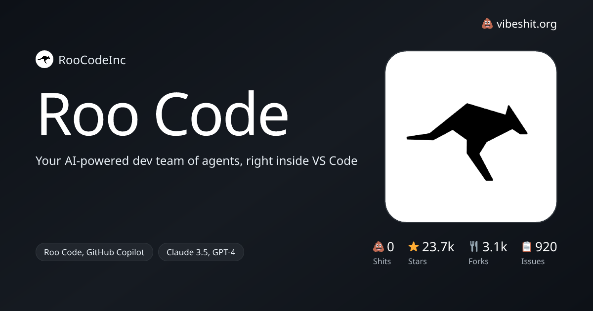 Roo Code - Vibe Shit